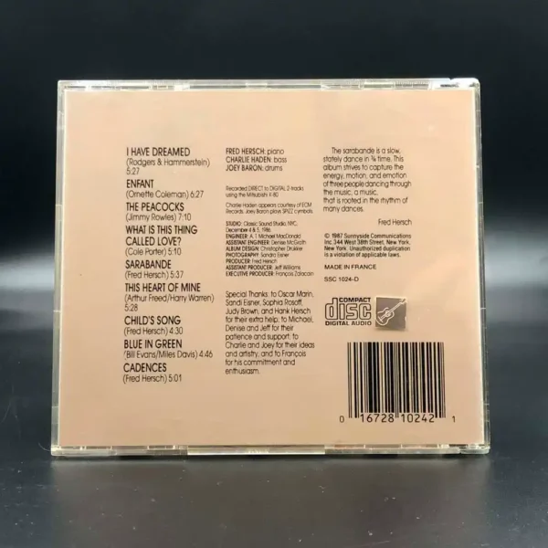 Fred Hersch with Charlie Haden, Joey Baron – Sarabande - Sonic Discos