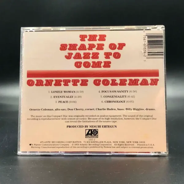 Ornette Coleman – The Shape Of Jazz To Come - Sonic Discos